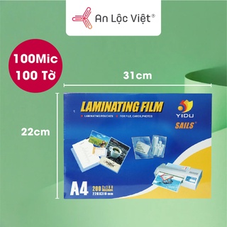 [HÀNG YIDU CHÍNH HÃNG] 1 hộp = 100 tờ Ép Plastic nhựa A4 - 80Mic - 100Mic - 125Mic, Giấy - Màng ...