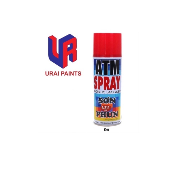 Sơn Phun Màu Đỏ A211 ATM Spray Cao Cấp (400ml/chai) | Shopee Việt Nam