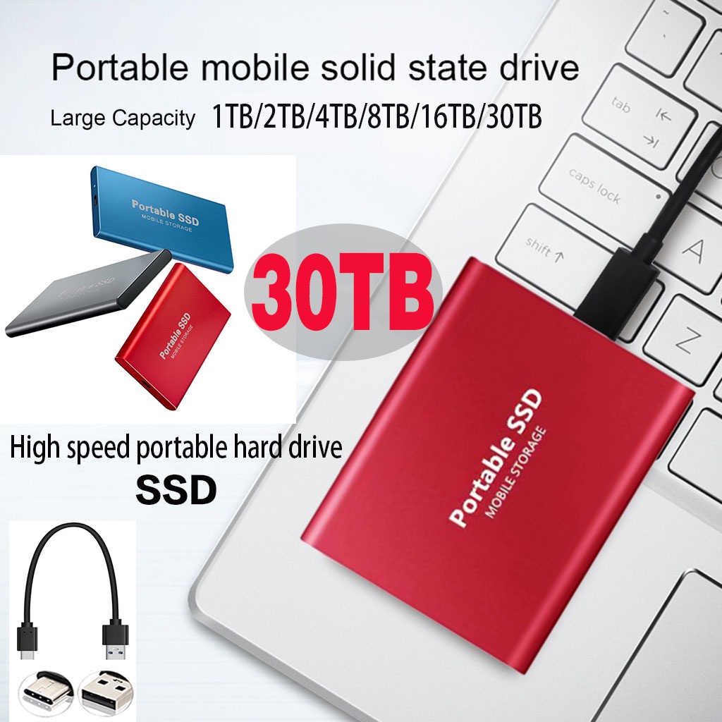 Ổ Cứng Ngoài SSD 8TB / 16TB / 30TB Kích Thước Nhỏ Gọn Cổng Type-C 2TB / 4TB | Shopee Việt Nam