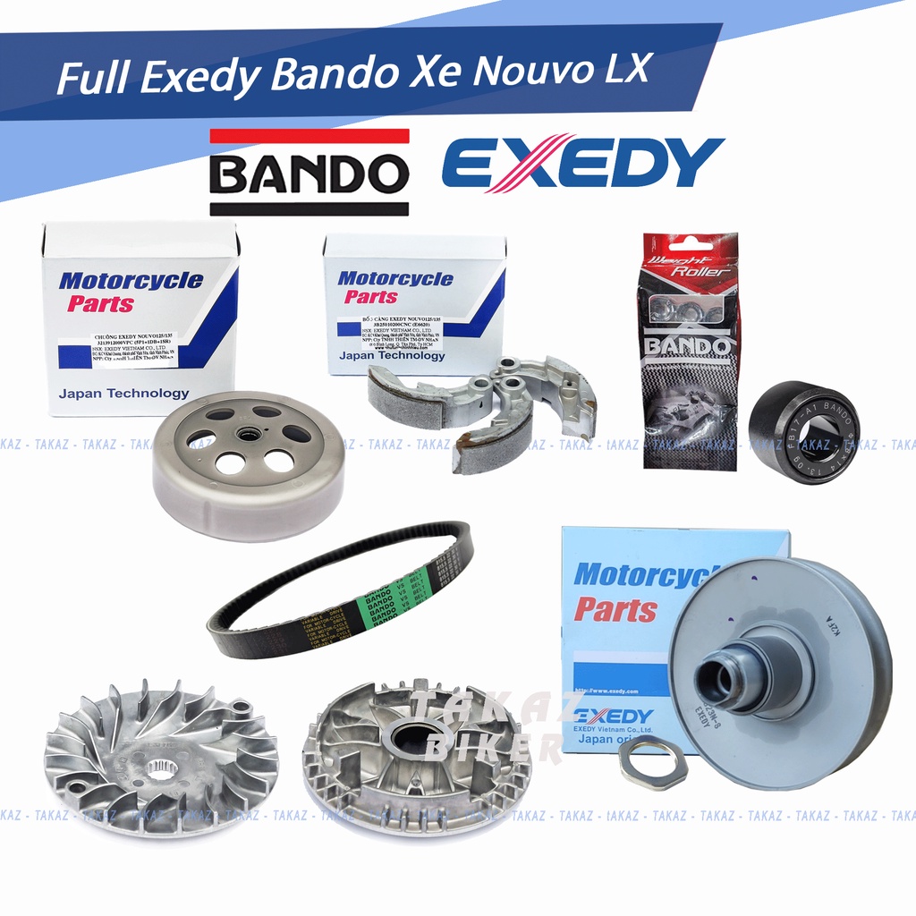 A4 Full trọn bộ nồi Exedy trước và sau có Pulley dùng cho xe Luvias Fi ...