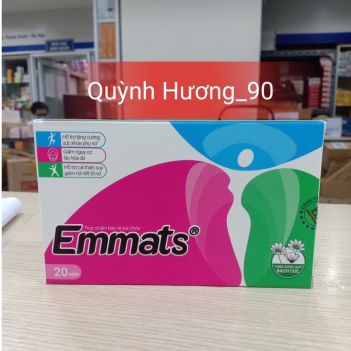 Viên uống EMMATS hộp 20 viên giúp tăng cường nội tiết tố nữ | Shopee ...
