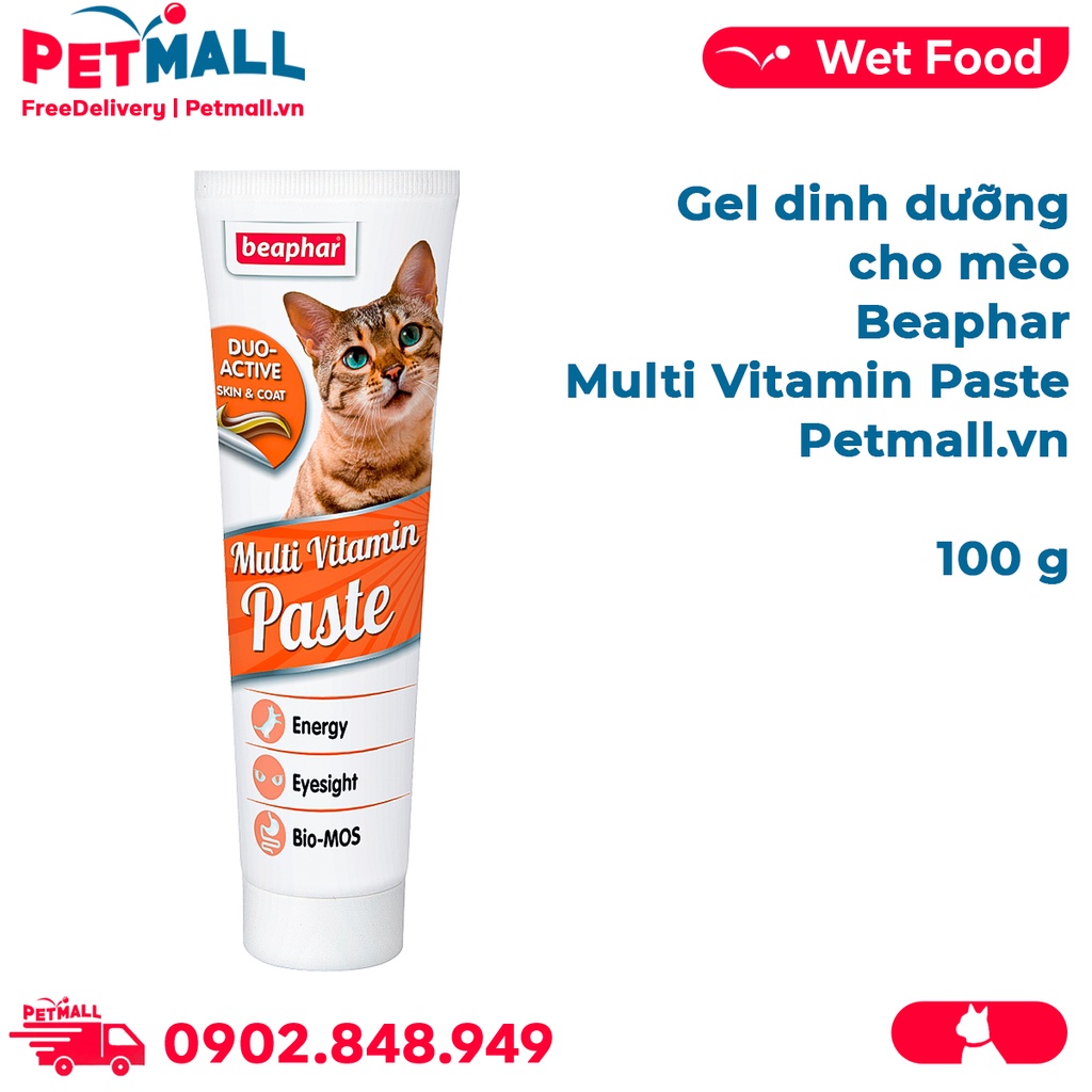 Gel dinh dưỡng cho mèo Beaphar Multi Vitamin Paste 100g Petmall ...