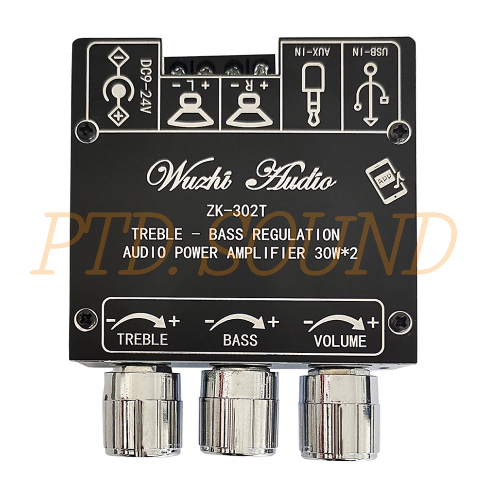 Mạch Wuzhi ZK - 302T khuếch đại âm thanh bluetooth 30w*2 chỉnh âm sắc ...