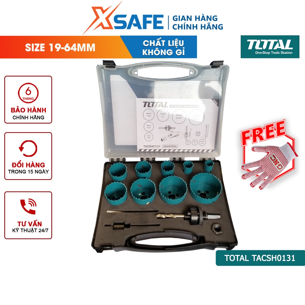 Bộ 13 mũi khoét lỗ kim loại TOTAL TACSH0131 - [XSAFE] | Shopee Việt Nam