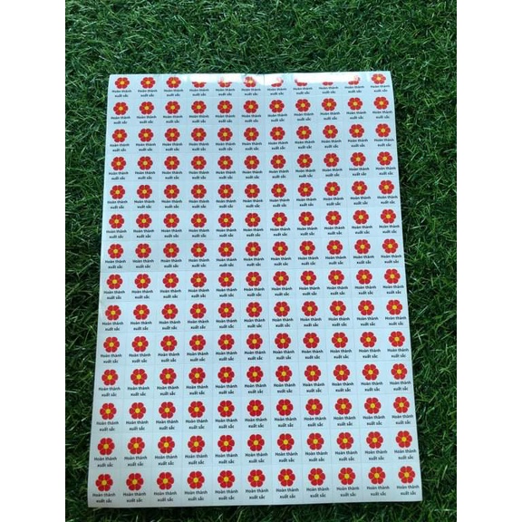 Sticker khen thưởng học sinh, tờ a4 có 154 hình dạng decal bóc dán ...