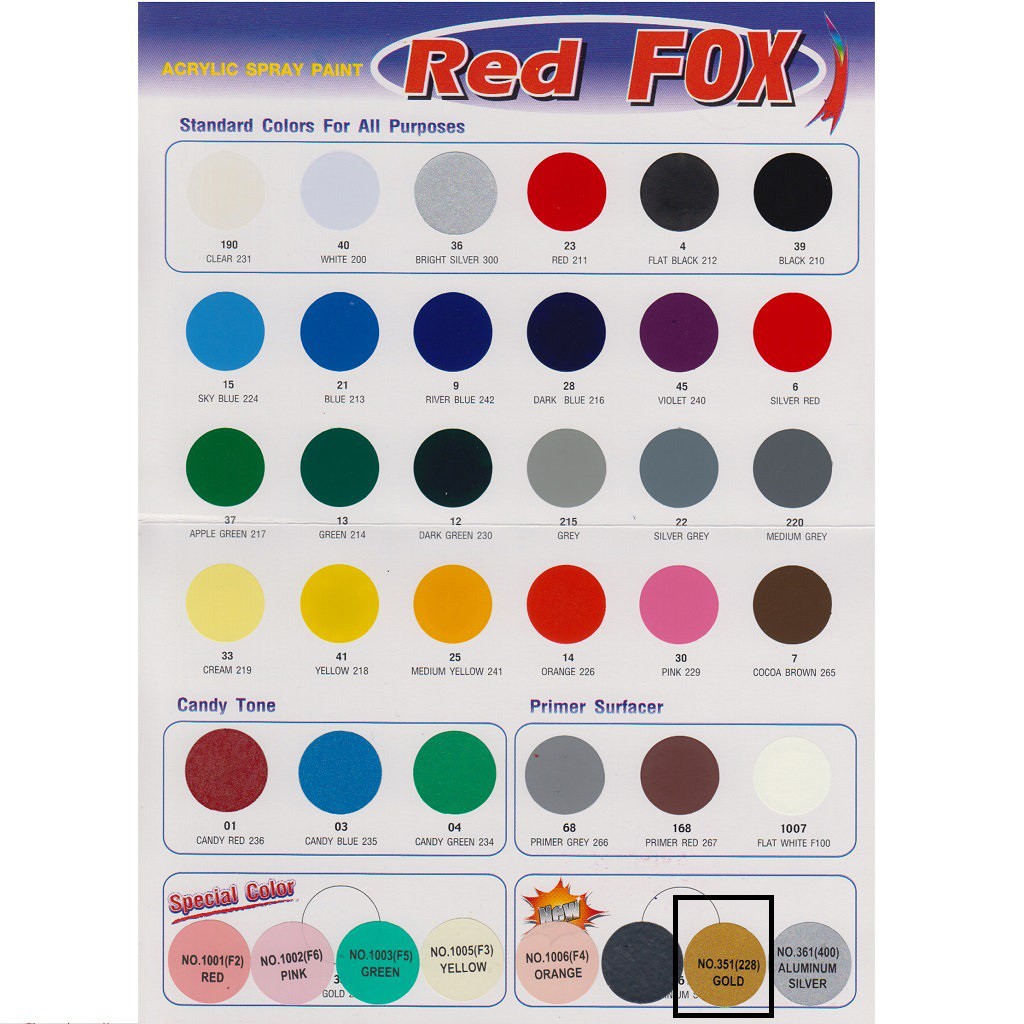 sơn combo thùng Red Fox 12 chai Thái Lan | Shopee Việt Nam