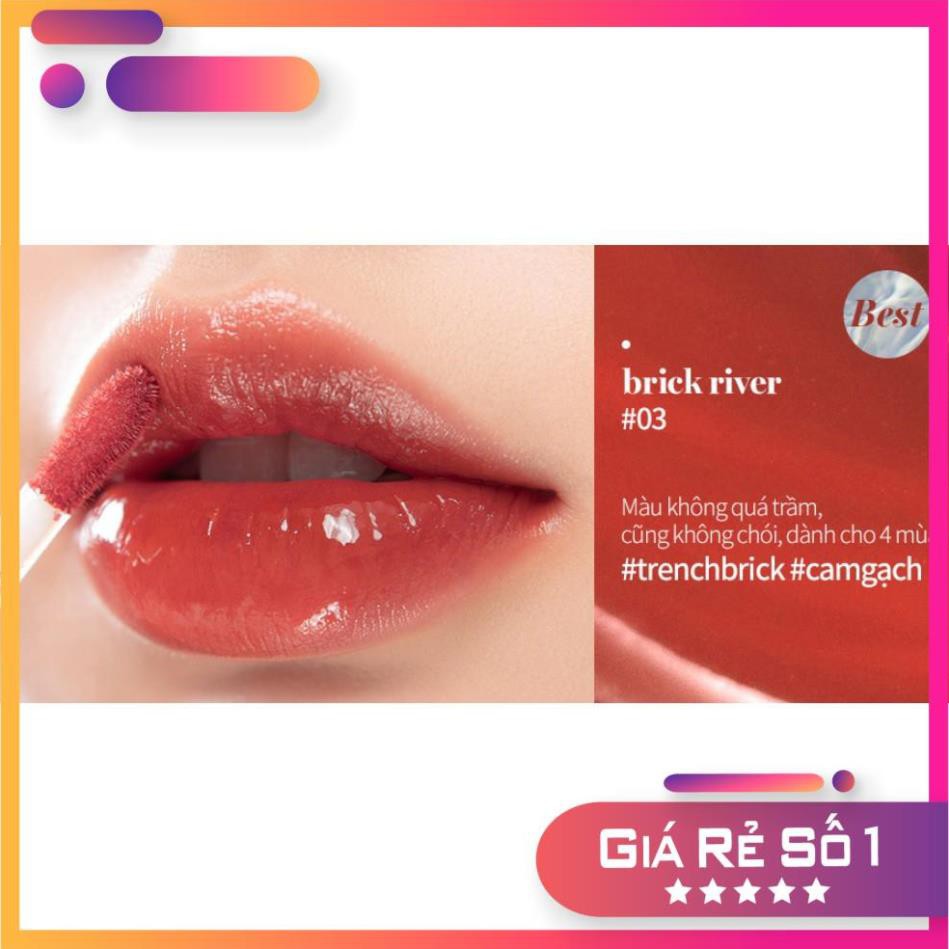 [nhung Bebu] Son Tint Bóng Siêu Lì Căng Mọng Môi Hàn Quốc Romand