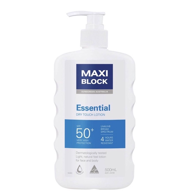 Kem chống nắng MaxiBlock Essential Dry Touch Lotion SPF50+ 1000ml(dùng ...
