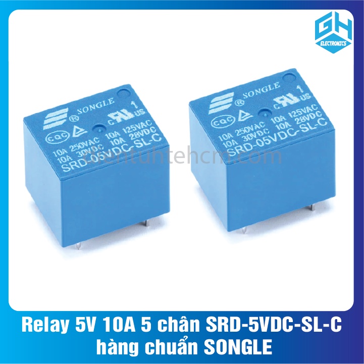 Relay 5V 10A loại 5 chân SRD-5VDC-SL-C hàng SONGLE | Shopee Việt Nam