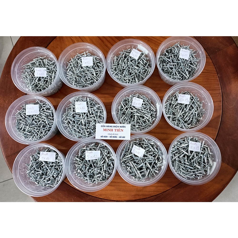 Combo 50 cây - Đinh Rive - Đinh rút - Rút Rive nhiều kích thước trong 1 ...