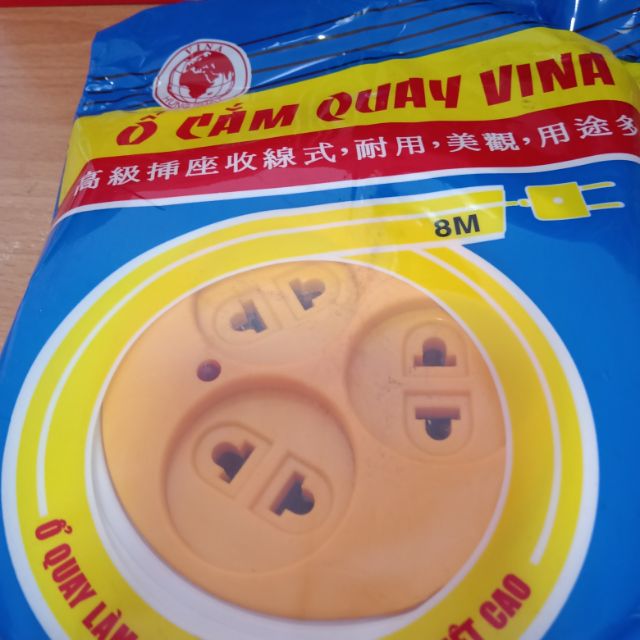 Ổ cắm quay 8m vina làm bằng phích-chịu nhiệt cao | Shopee Việt Nam