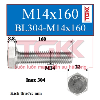 Bulong inox 304 M14 (120-200mm) | Shopee Việt Nam