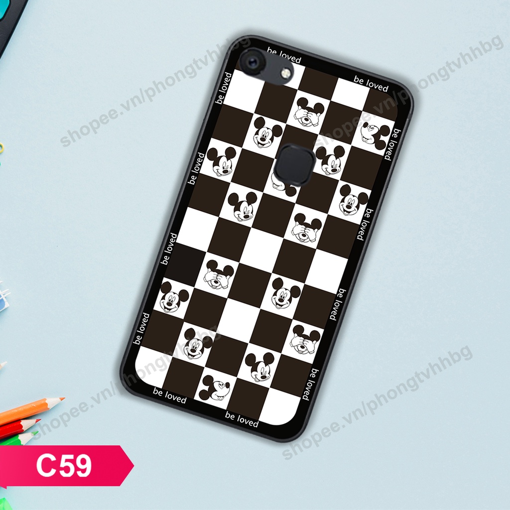 Ốp lưng Vivo V7 / V7 Plus / V7+ / V3 MAX in mẫu TRÁI TIM caro, chuột ...