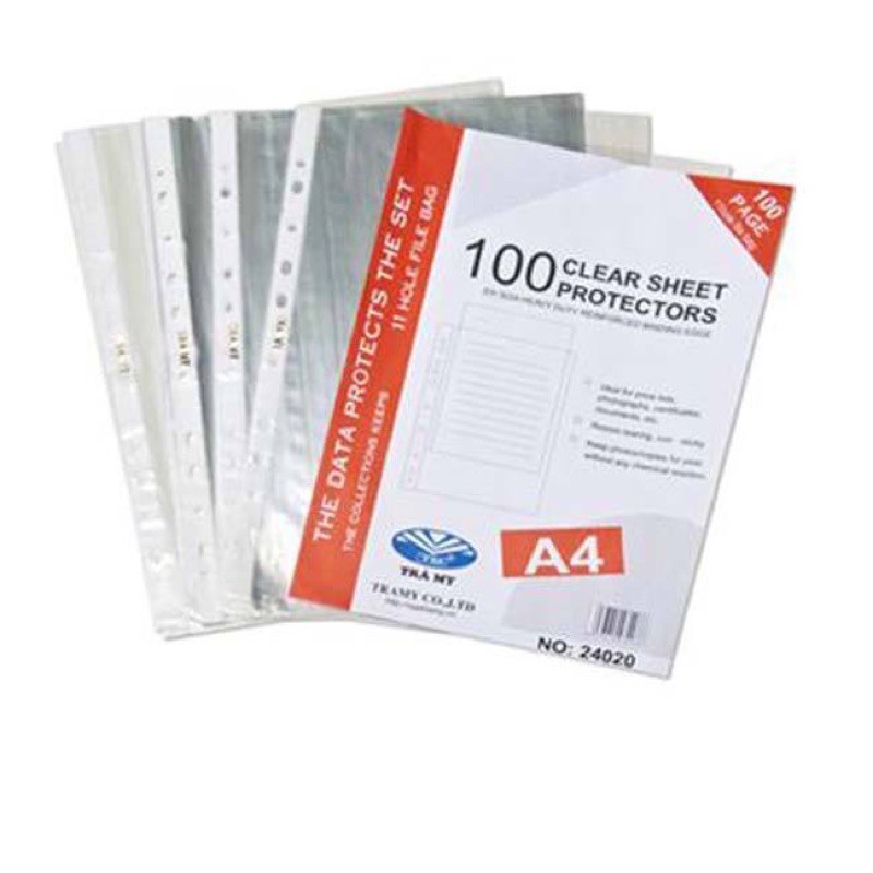 (Hỏa tốc) Bìa Lỗ A4 Xấp 100 Cái | Shopee Việt Nam