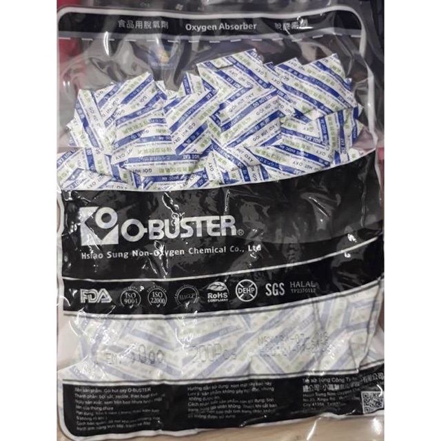 Túi hút oxy bảo quản Obuster (lẻ 40 gói) | Shopee Việt Nam