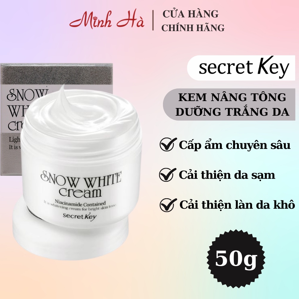 Kem dưỡng trắng da mặt Secret key Snow White Cream 50g cấp ẩm, mềm mịn | Shopee Việt Nam