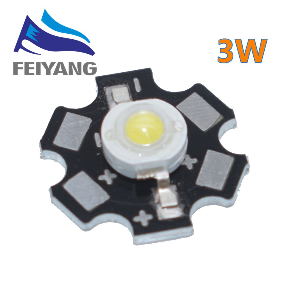 Bộ 10 đèn LED 1W 3W 5W ánh sáng trắng bằng nhôm kích thước 20mm màu đen | Shopee Việt Nam