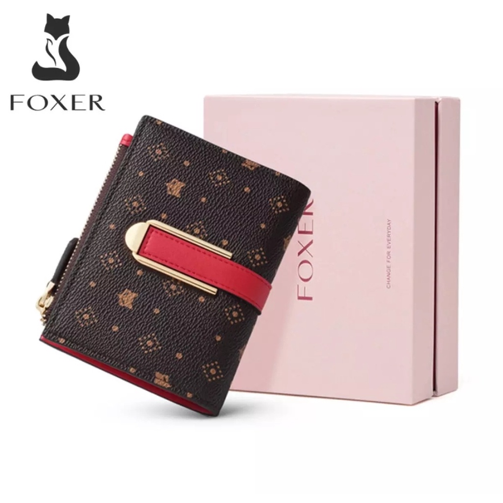 Ví nữ FOXER nâu quai đỏ | Shopee Việt Nam