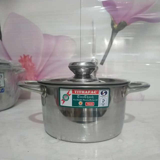 Nồi nấu bếp từ inox TITHAFAC - LONGCOOK 18-20- 22-24 (cm) | Shopee Việt Nam