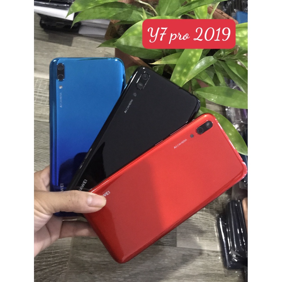 Bộ vỏ + sườn Huawei Y7 pro 2019 zin gồm lưng,xương,phím,kính camera ...