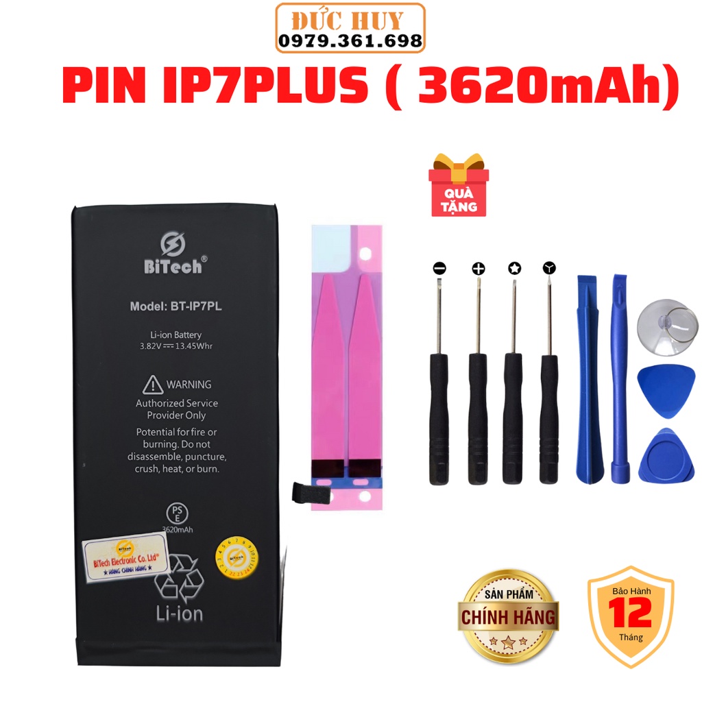 Pin Dung Lượng Cao Chính hãng BITECH BT-IP6 / 6S / 6SPL / 7 / 7PL / IP8 / 8PL / IPX / XR / XS ...