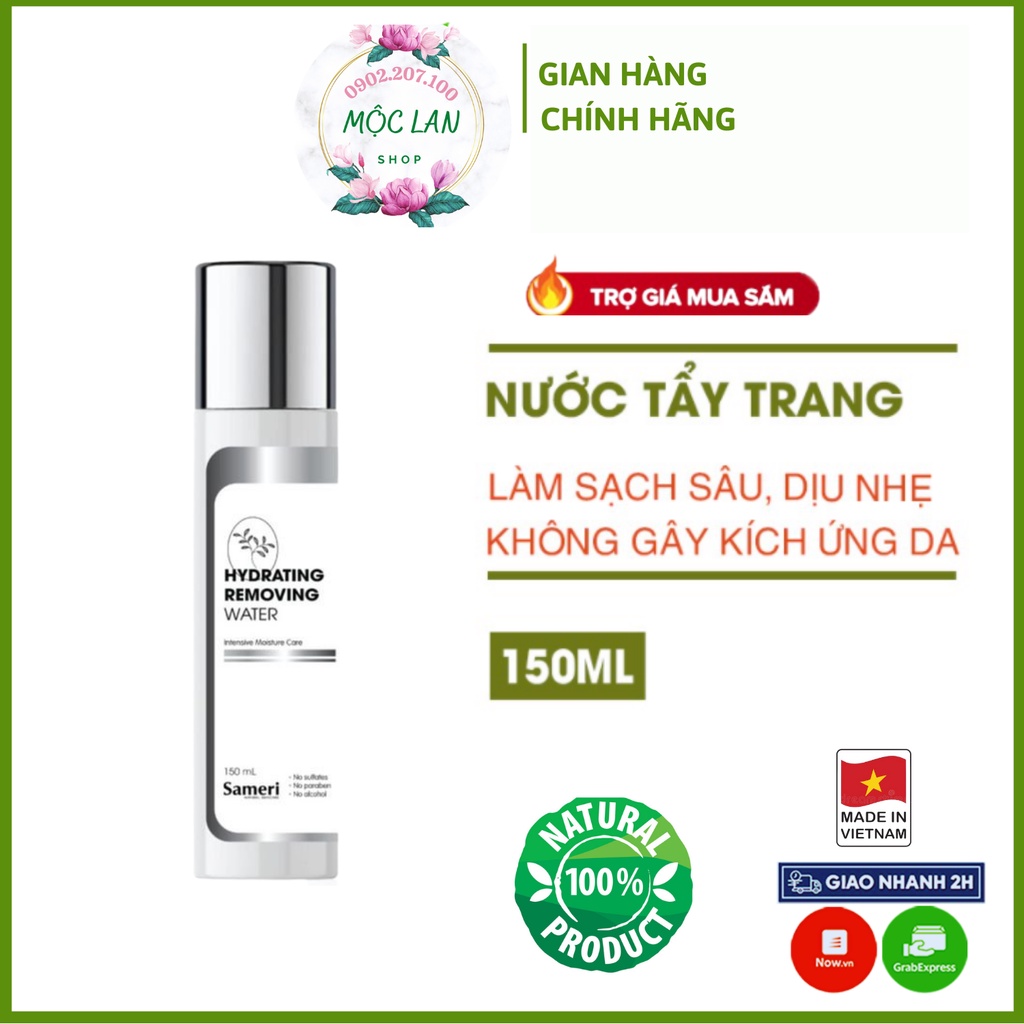 Nước tẩy trang làm sạch sâu Sameri - Sam Natural-150ml | Shopee Việt Nam