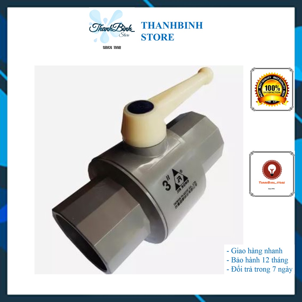 VAN NHỰA 75/ 90 TAY TRẮNG/ VAN CẦU PVC JIARONG SIZE 75/ 90 MM- ĐÀI LOAN ...