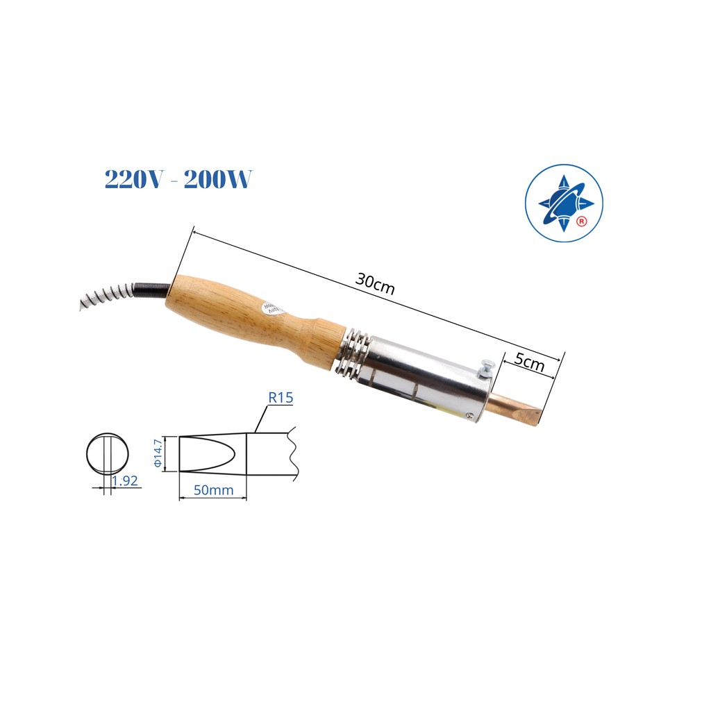 Mỏ hàn điện cán gỗ 200W | Shopee Việt Nam