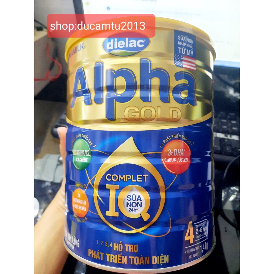Sữa dielac alpha gold 4 1,4kg HSD 2026 | Shopee Việt Nam