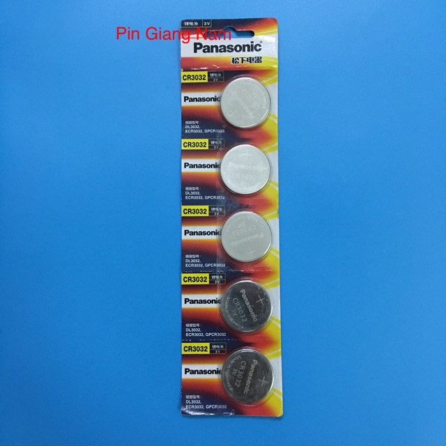 Pin CR3032 Panasonic 3V Lithium vỉ 5 viên | Shopee Việt Nam