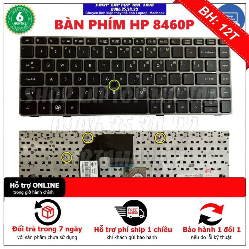 [BH12TH] (KEYBOARD) BÀN PHÍM LAPTOP HP 8460/6460 (CÓ KHUNG) dùng cho ...