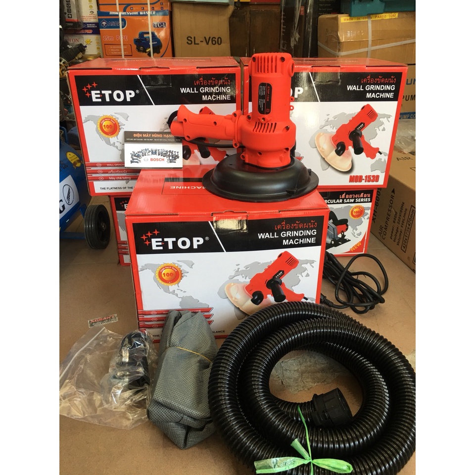 Máy xoa tường, chà tường ETOP làm phẳng mặt tường trà nhám tường CÔNG SUẤT 1290w đkinh 180mm ...