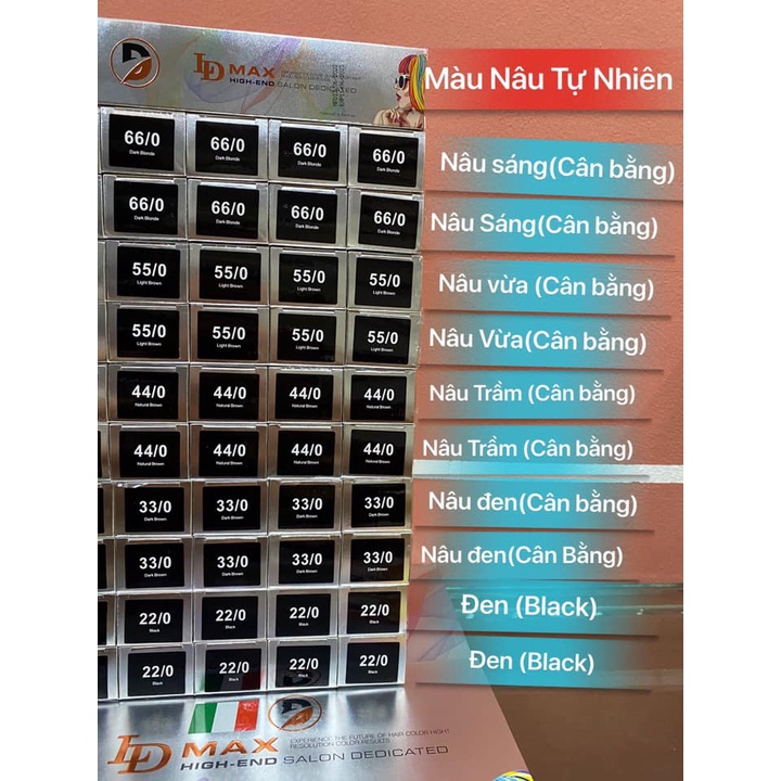 (SIÊU RẺ) Thuốc nhuộm tóc Ldmax Tone màu nâu đen - không tặng kèm oxy ...