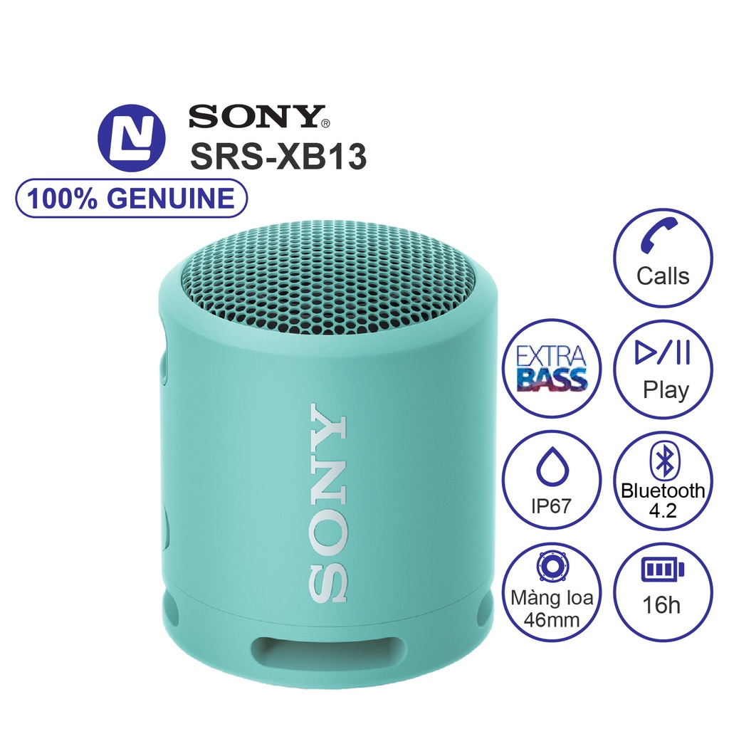 New Full box Sony SRS-XB13 Loa không dây kết nối Bluetooth Pin 16h | Shopee Việt Nam
