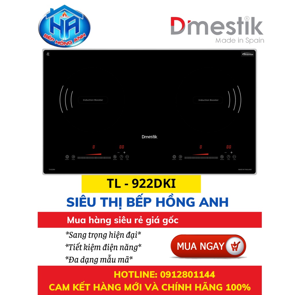 Bếp Điện Từ Dmestik TL - 922DKI Hàng Chính Hãng, Bếp Từ Đôi An Toàn ...