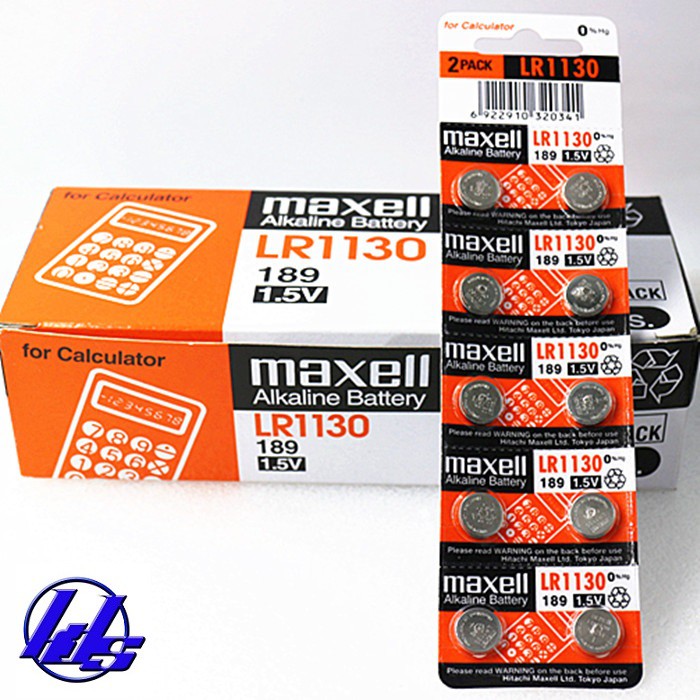 Pin Maxell LR1130 - 189 - AG10 Alkaline - Vỉ 10 viên | Shopee Việt Nam