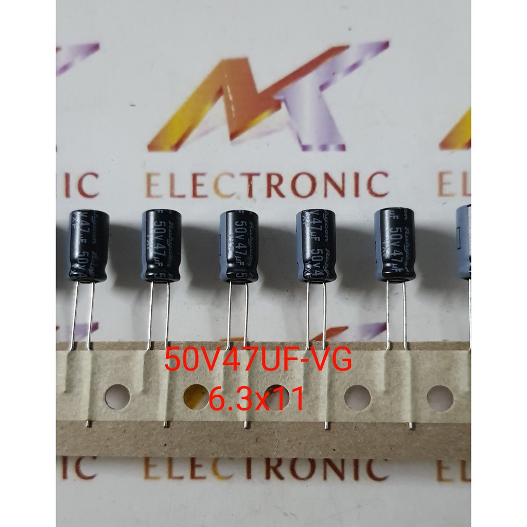 (Combo 5 con) Tụ hóa 50V47UF 50V 47UF 47UF50V Bản gốc vỉ giấy mới 100% ...