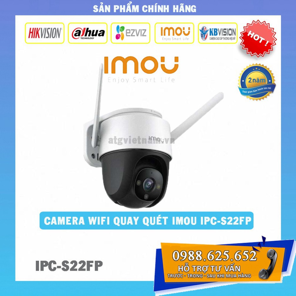 Camera IP Wifi ngoài trời Quay Quét Imou IPC-S22FP - Tích hợp báo động ...