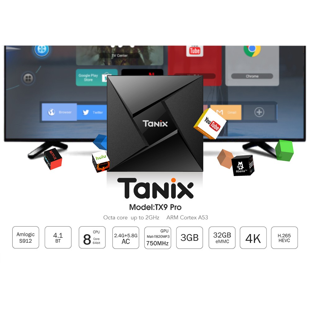 Android TV Box Tanix TX9 Pro 3GB Ram chạy SoC AMlogic S912_Tuyệt đỉnh ...
