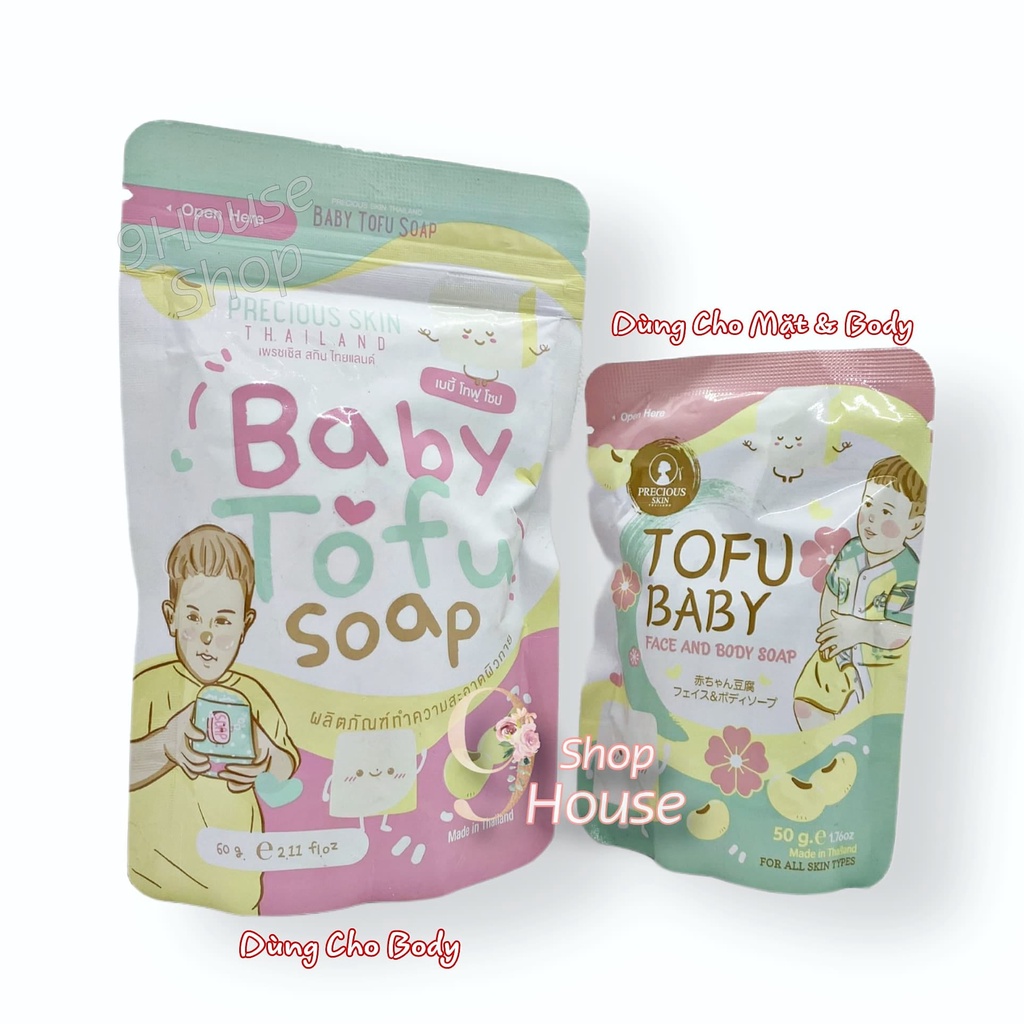 01 Cục Xà Bông Trắng Da BABY TOFU SOAP Precious Skin Thái Lan | Shopee ...