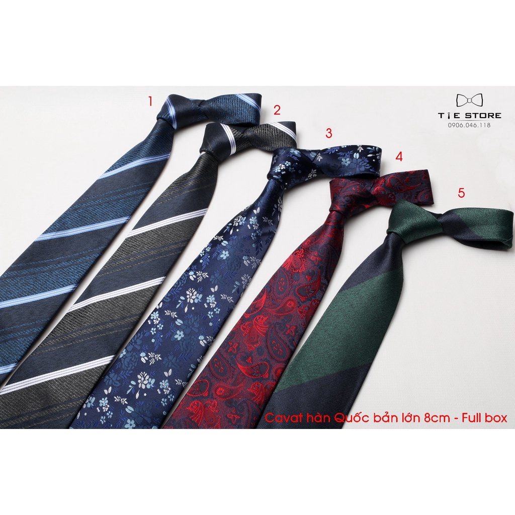 Cavat 8cm bản lớn Hàn Quốc cao cấp, nhiều mẫu - Tặng kèm hộp Full box | Shopee Việt Nam