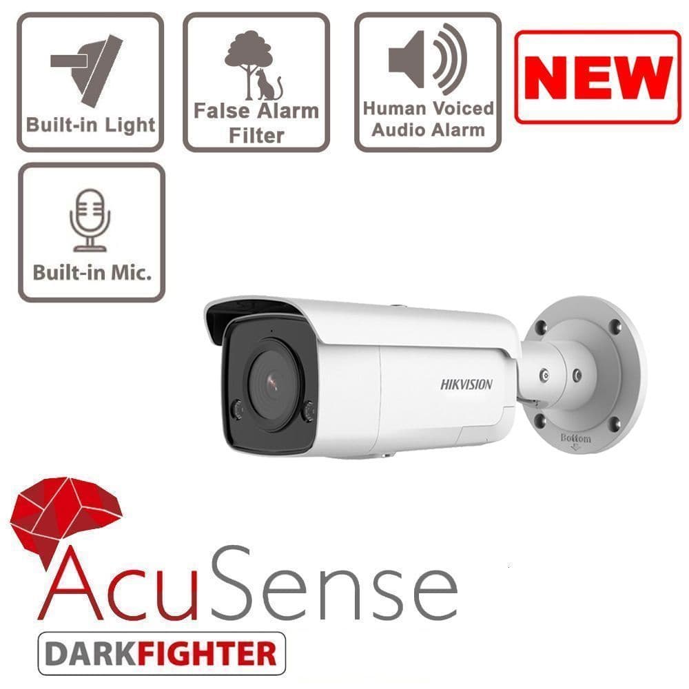 Camera IP thân trụ 4MP Hikvision AcuSense, có mic và báo động DS-2CD2T46G2-ISU/SL (chính hãng ...