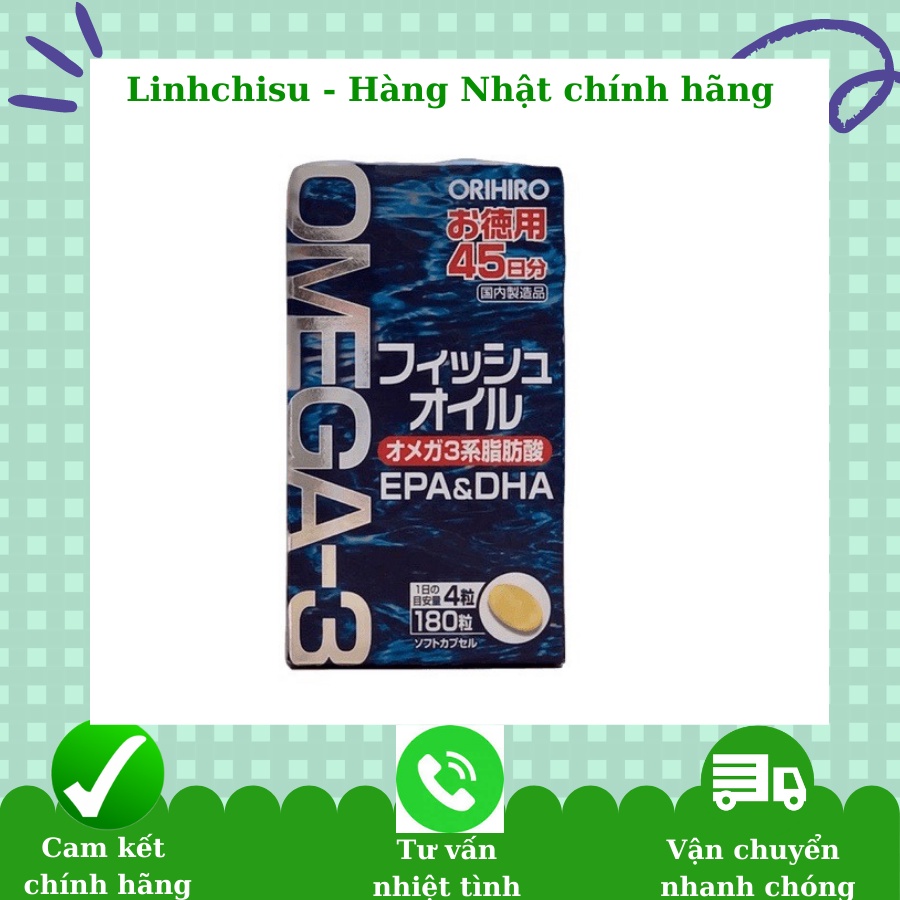 Dầu Cá Omega 3 EPA & DHA Orihiro - Hộp 180 Viên Nhật Bản | Shopee Việt Nam