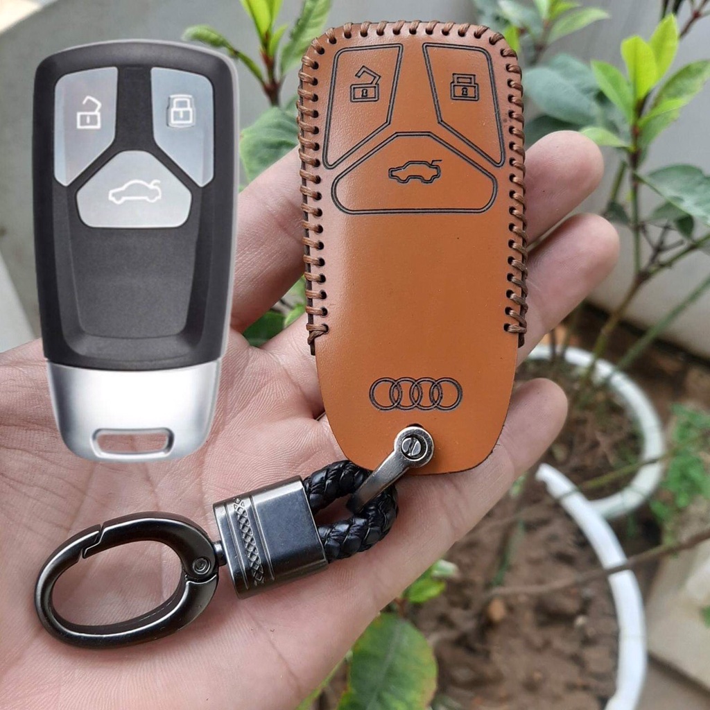 Bao da chìa khoá Audi A3, A4, A5, A6, A7, A8, A4L, A6L, Q5, Q7 da thật bảo hành 2 năm khóa như ...