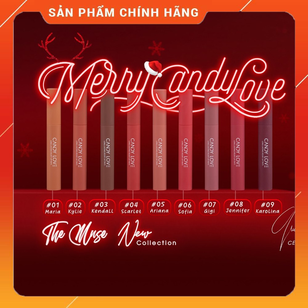 [ Candy Love Chính Hãng ] Son kem nhung lì Candy Love | Shopee Việt Nam