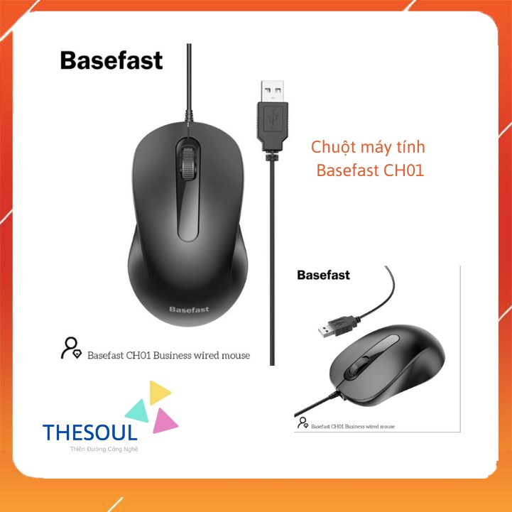 Chuột máy tính cao cấp chính hãng Baŝefast CH01, Chuột máy tính có dây ...