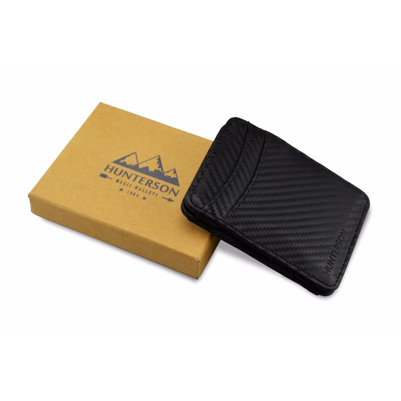 Ví đựng thẻ Hunterson Carbon - Da thật 100% - sử dụng mở đóng khác biệt ...