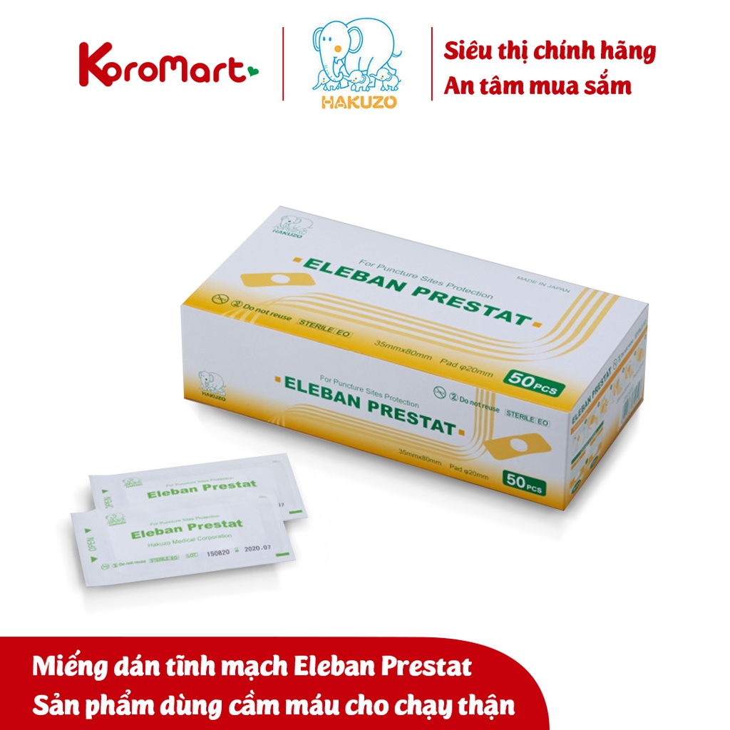 [KoroMart]Băng dán tĩnh mạch Eleban prestat (エレバンプレスタット) Hakuzo Nhật ...