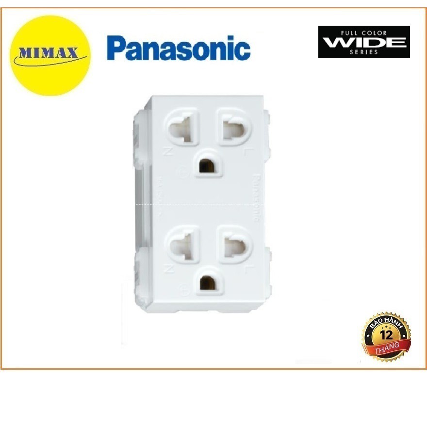 Ổ Cắm Đôi Có Màn Che Và Dây Nối Đất WEV1582SW / WEV1582-7SW Panasonic ...