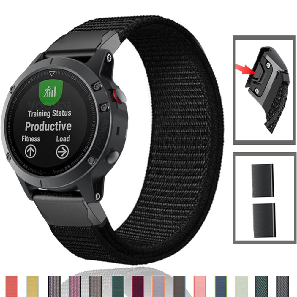 Dây đeo nylon tháo nhanh thay thế 22mm 26mm cho đồng hồ thông minh Garmin Fenix 6 6X P Fenix 5 ...
